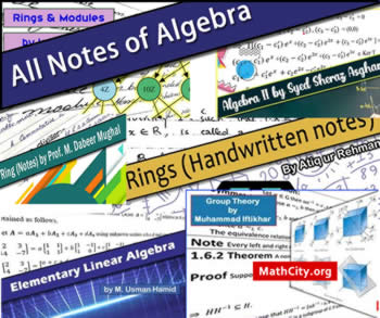 Notes of Algebra - MathCity.org
