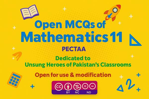 Open MCQs of Mathematics 11 - MathCity.org